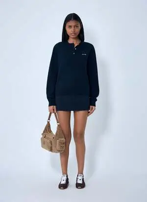 Miu Miu Milano Rib Mini Skirt