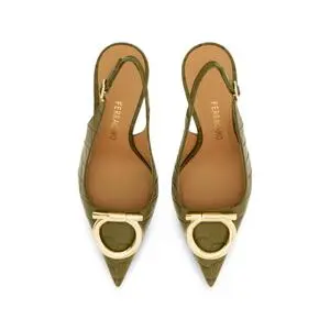 FERRAGAMO Slingback Stilettos - Green