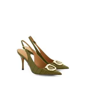 FERRAGAMO Slingback Stilettos - Green