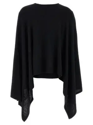TOTEME Silk Cape Sweater - Black
