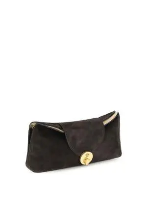 Versace Vivian Suede Pouch - Brown