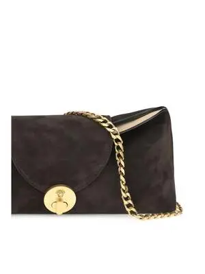 Versace Vivian Suede Pouch - Brown