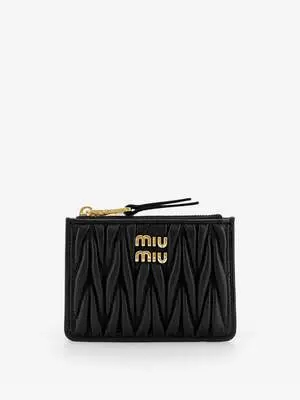 Miu Miu Quilted Leather Card Holder - Multicolor