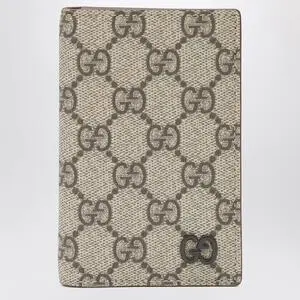 Gucci Gg Supreme Fabric Wallet In Beige/ebony