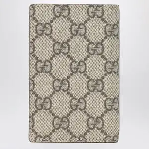 Gucci Gg Supreme Fabric Wallet In Beige/ebony