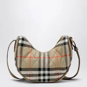 Burberry Quilted Nylon Crossbody Bag - Cream