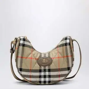 Burberry Quilted Nylon Crossbody Bag - Cream