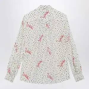 Valentino Garavani Silk Shirt With Logo Print - Multicolor