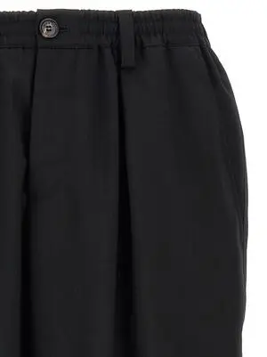 Marni Cropped Wool Trousers - Black