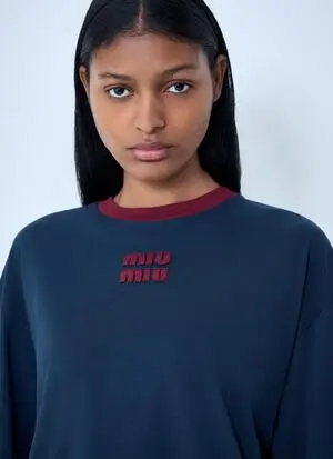 Miu Miu Cotton Jersey Sweatshirt