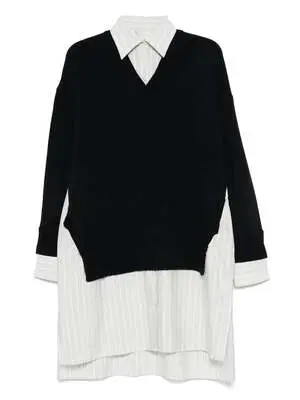 Stella McCartney Robe Midi À Col Ras Du Cou