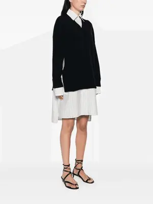 Stella McCartney Robe Midi À Col Ras Du Cou