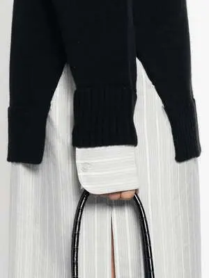 Stella McCartney Robe Midi À Col Ras Du Cou