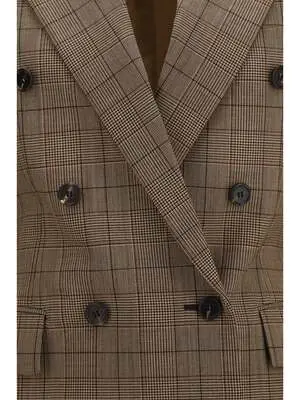 Chloé Checked Double-breasted Blazer
