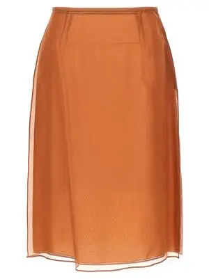 Prada Organza Skirt - Brown
