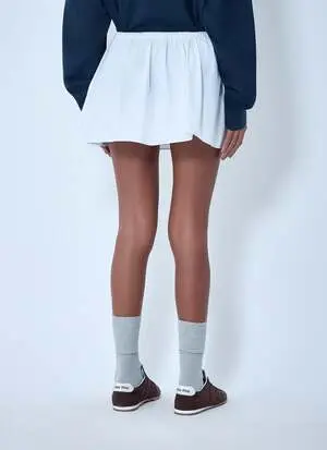 Miu Miu Drawstring Pocket Mini Skirt - White