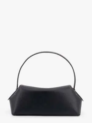 TOTEME T-lock Hammered Leather Shoulder Bag - Black