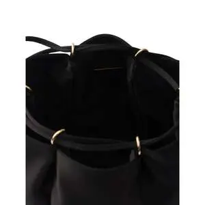 Prada Mini Satin Bucket Bag - Black