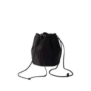 Prada Mini Satin Bucket Bag - Black