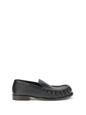 Dries Van Noten Grained Leather Loafers - Black