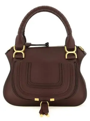 Chloé Marcie' Bag With Saddle Stitching - Brown