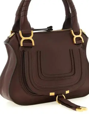 Chloé Marcie' Bag With Saddle Stitching - Brown