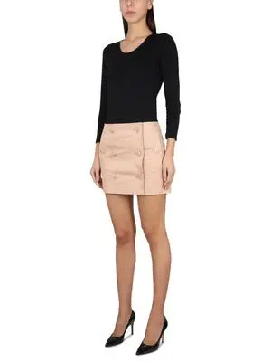 Burberry Mini Trench Skirt - Cream