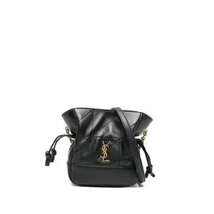 Saint Laurent Lambskin Bucket Bag - Black