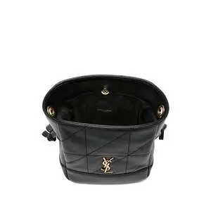 Saint Laurent Lambskin Bucket Bag - Black