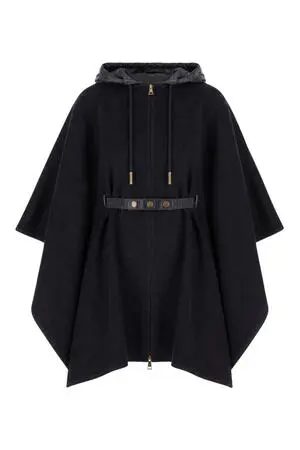 Moncler Hooded Poncho Knitwear - Multicolor