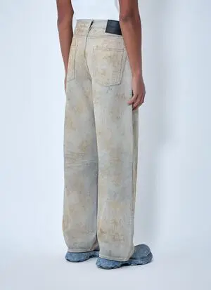 Acne Studios Wide-leg Distressed Pants
