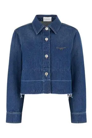 Givenchy Cropped Denim Button-up Shirt - Multicolor