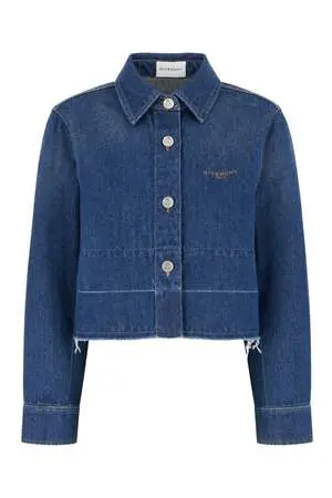 Givenchy Cropped Denim Button-up Shirt - Multicolor
