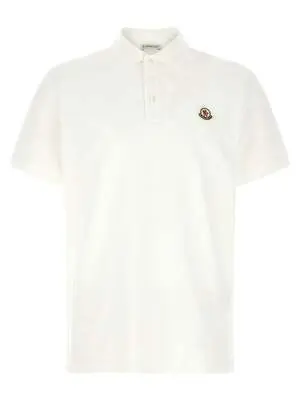 Moncler Logo Patch Polo Shirt - White