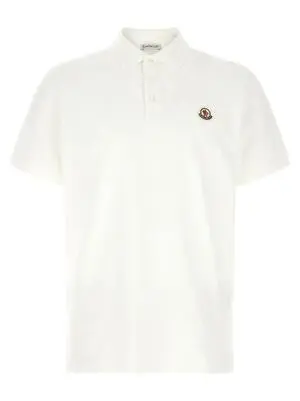 Moncler Logo Patch Polo Shirt - White
