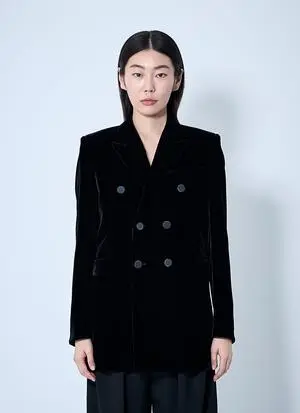 Saint Laurent Velvet Blazer - Black