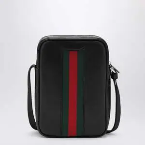 Gucci Leather Bag With Web Detail