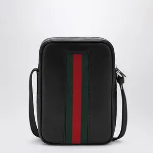 Gucci Leather Bag With Web Detail