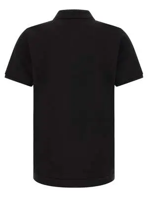 Moncler Leather Logo Patch Polo Shirt