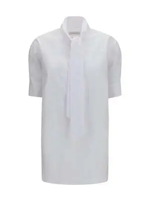 Dries Van Noten Cotton Shirt With Scarf Detail - White