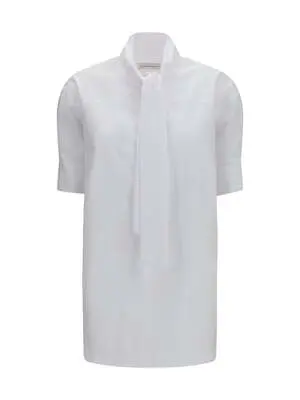Dries Van Noten Cotton Shirt With Scarf Detail - White