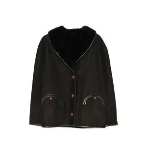 BLAZÉ MILANO Shearling Collar Jacket - Black