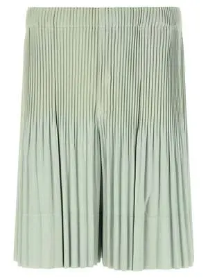 Issey Miyake Homme Plissé Bermuda Shorts - Green