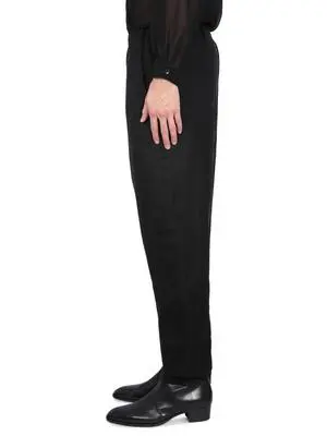Saint Laurent High Waist Elasticated Trousers