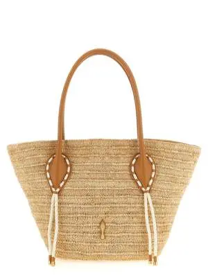 CHRISTIAN LOUBOUTIN Venus Basket Large Shopping Bag - Cream