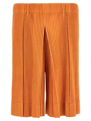 Issey Miyake Tailored Pleats 2' Bermuda Shorts - Orange