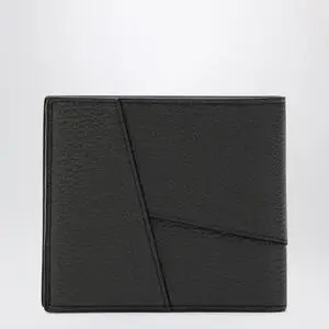 Loewe Dark Grey Puzzle Bi-fold Wallet In Grained Leather - Gray