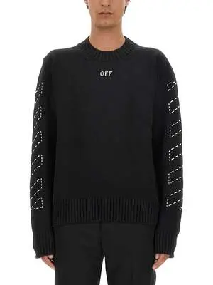 Off-White Logo Knit Jersey - Black