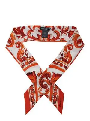 Dolce & Gabbana Silk Majolica Print Foulard - Multicolor