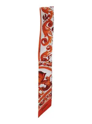 Dolce & Gabbana Silk Majolica Print Foulard - Multicolor